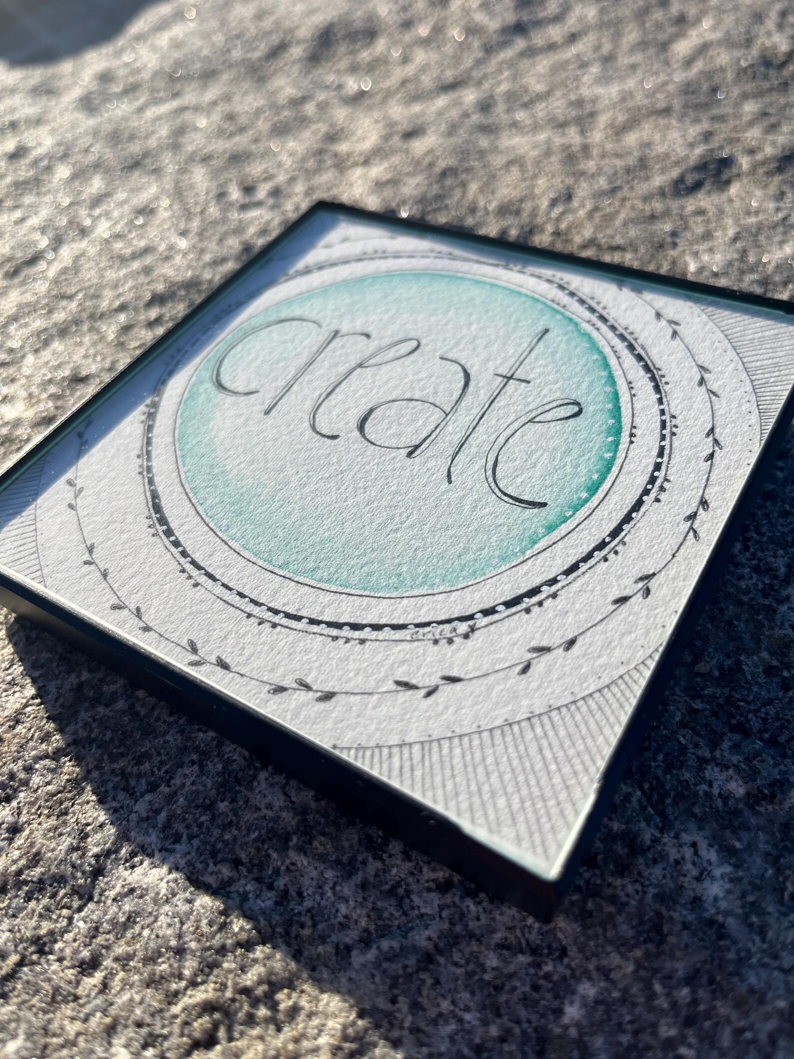 Create - 4x4 Framed Original Watercolor Art - Etsy