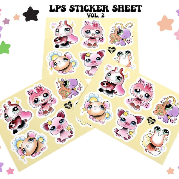 The Littlest Pet Shop Stickers - Etsy