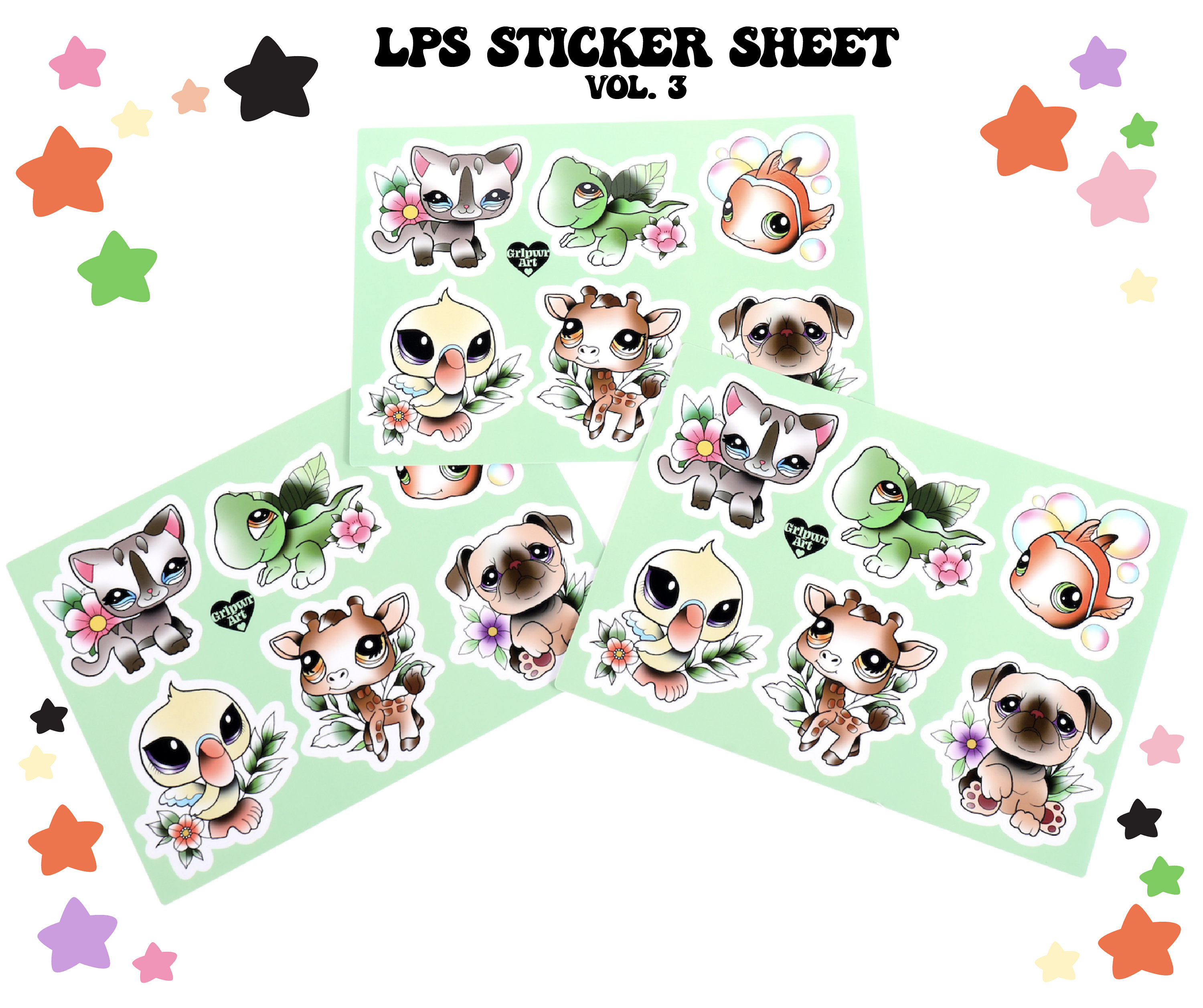 Littlest Pet Shop Sticker Sheets - Etsy