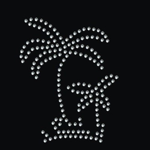 Palm Tree Rhinestone Transfer Bling Hot Fix Iron on Patch - Etsy