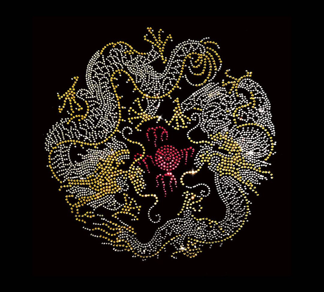 Dragon Rhinestone Transfer Bling Hot Fix Iron on Patch Motif Design ...