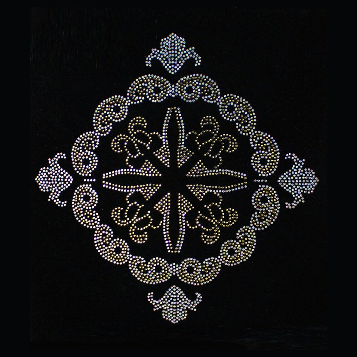 Flower Rhinestone Transfer Bling Hot Fix Iron on Patch Motif - Etsy