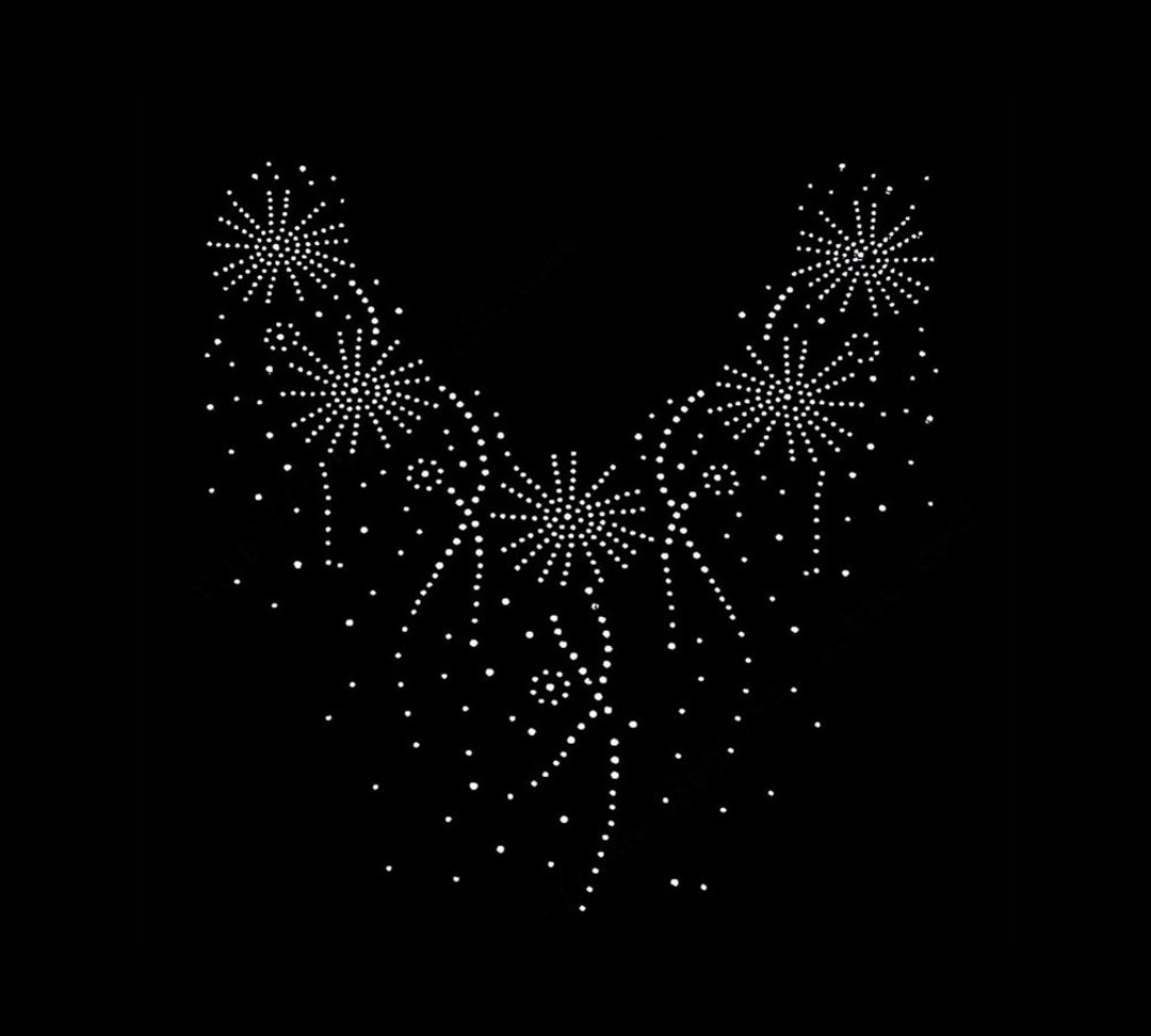 Flower Rhinestone Transfer Bling Hot Fix Iron on Patch Motif Design ...