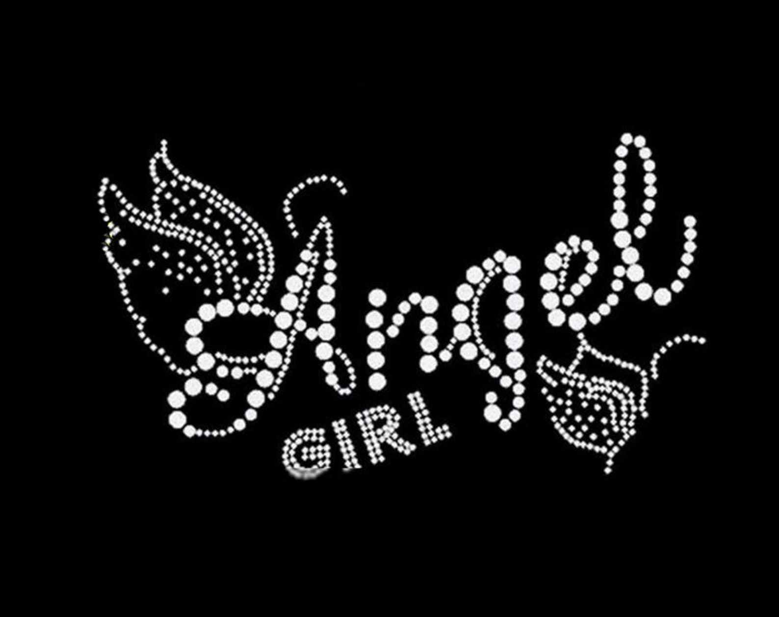 Angel Rhinestone Transfer Bling Hot Fix Iron on Patch Motif - Etsy