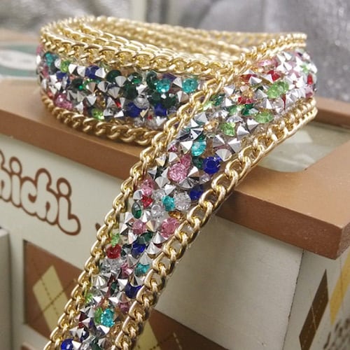 1/2 Yard Rhinestone Trim Crystal Chain Wedding Rhinestone - Etsy
