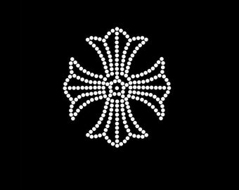 Cross Rhinestone Transfer Bling Hot Fix Iron on Patch Motif - Etsy