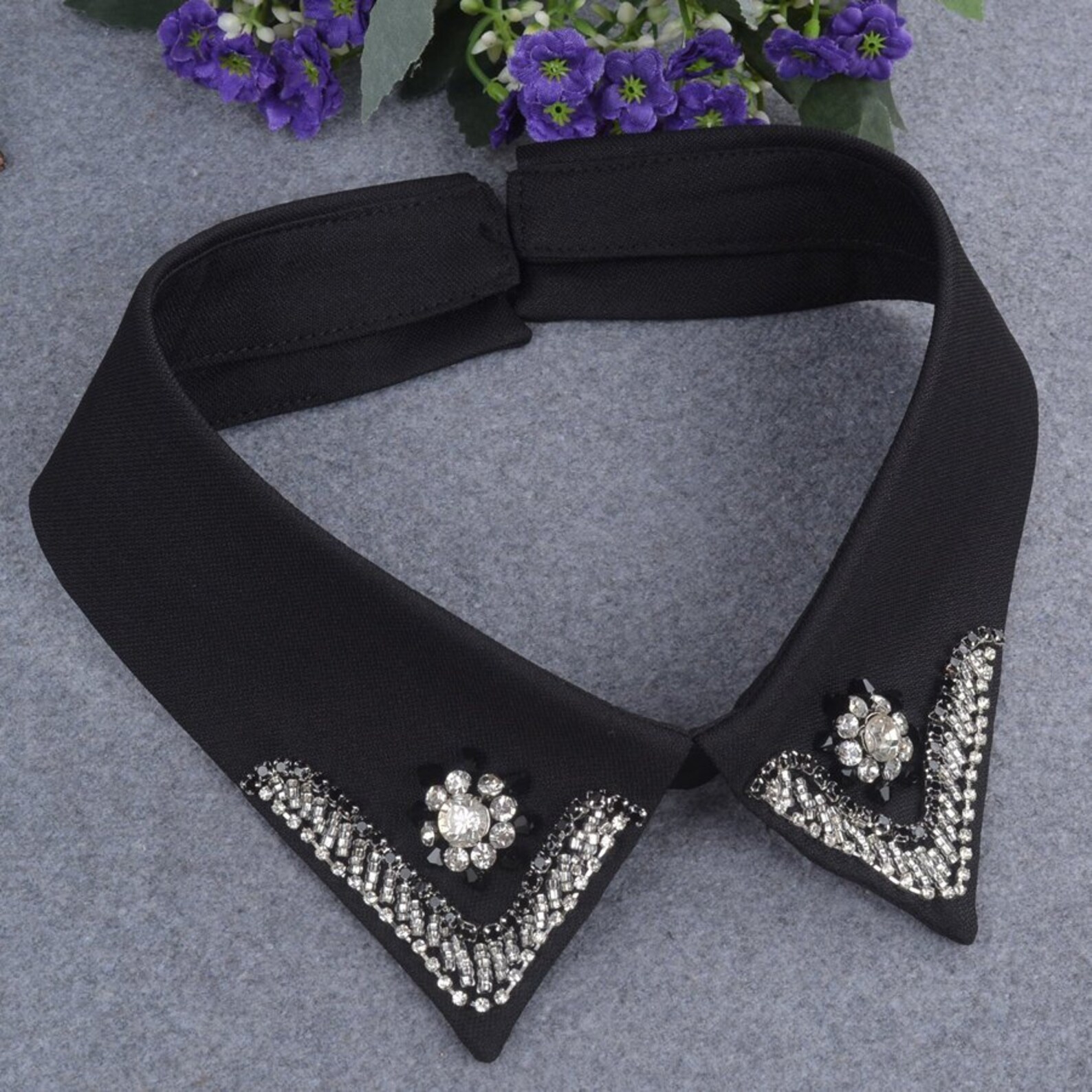 Rhinestone Embroidery Collar Applique Beaded Applique Neckline - Etsy