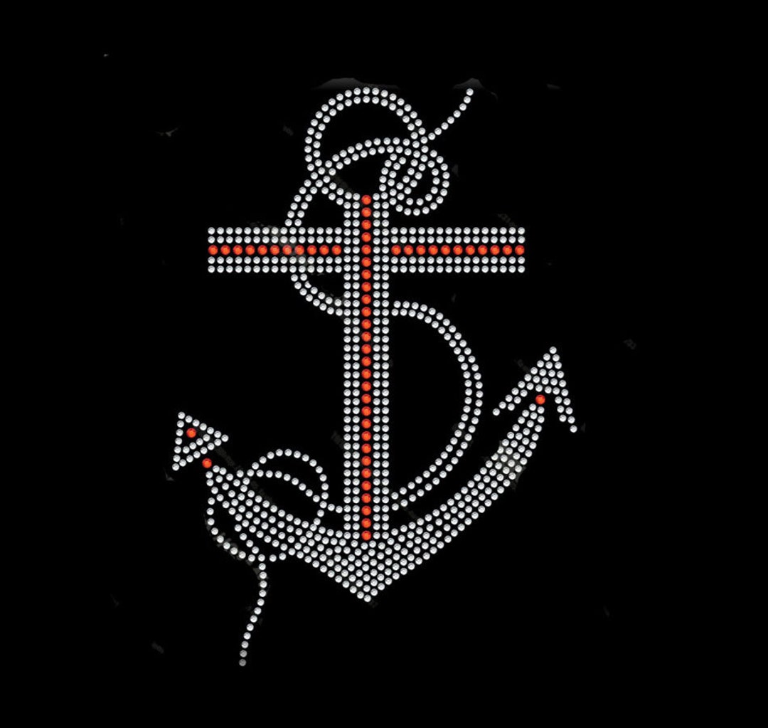 Marine Rhinestone Transfer Bling Hot Fix Iron on Patch Motif Design ...