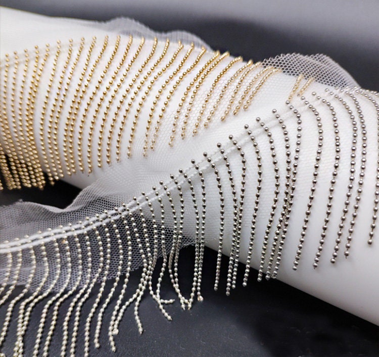 1 Yard Ball Chain Trim Fringe Rhinestone Chain Trim Cup Chain | Etsy