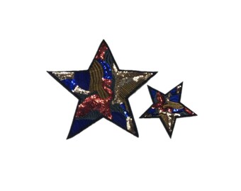 2.2cm Crystal Beaded Colorful Star Flower Appliques Beaded Sew on Cloth ...