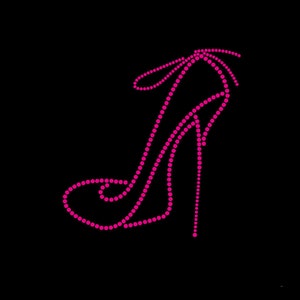 High Heel Rhinestone Transfer Bling Hot Fix Iron on Patch Motif Design ...
