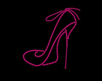 High Heel Rhinestone Transfer Bling Hot Fix Iron on Patch | Etsy