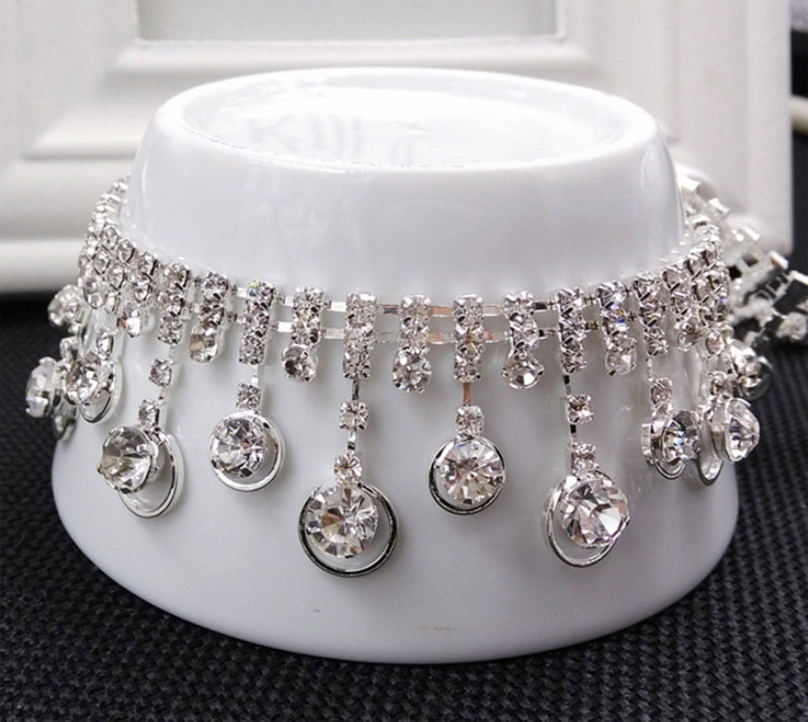 Clear Rhinestone Trim Clear Crystal Chain Wedding Rhinestone - Etsy