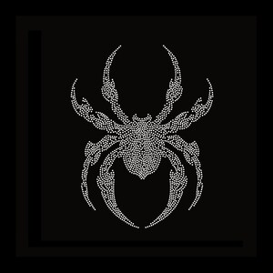 Spider Rhinestone Transfer Bling Hot Fix Iron on Patch Motif Design ...