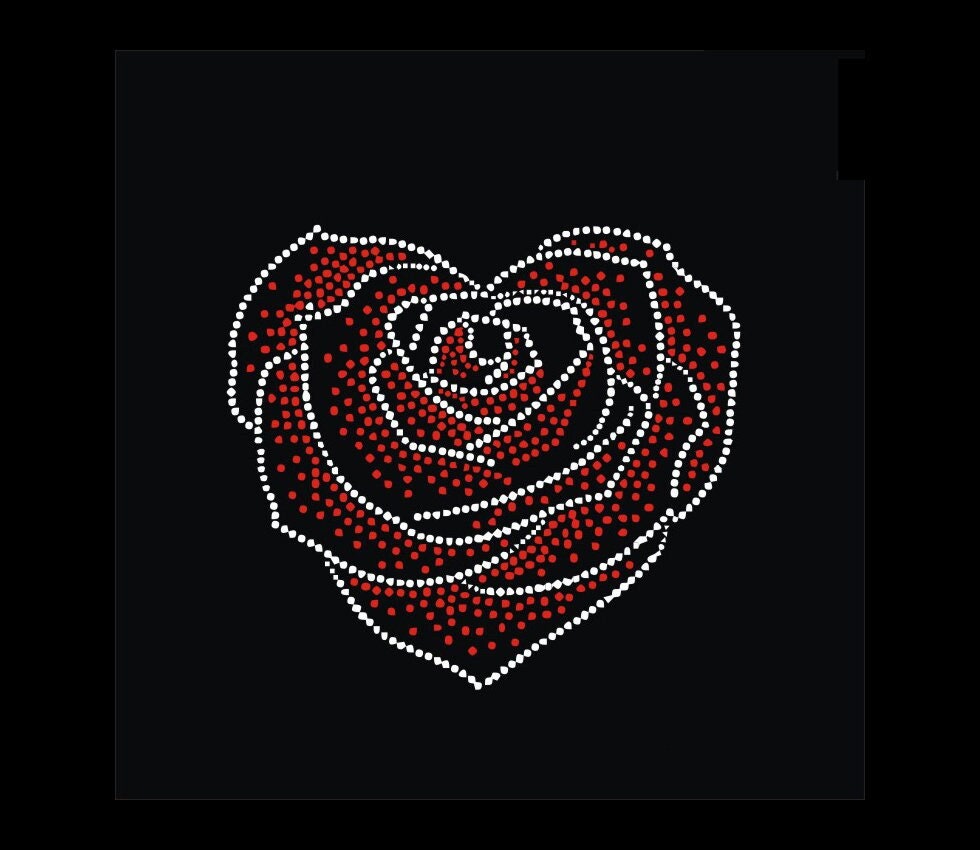 Rose Ring Rhinestone Transfer Bling Hot Fix Iron on Patch - Etsy