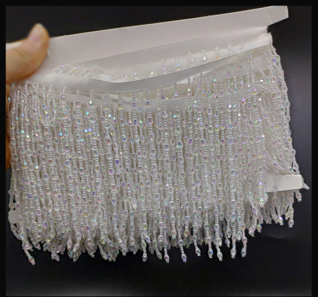 1/2 Yard Rhinestone Trim Crystal Chain Wedding Rhinestone Fringe ...