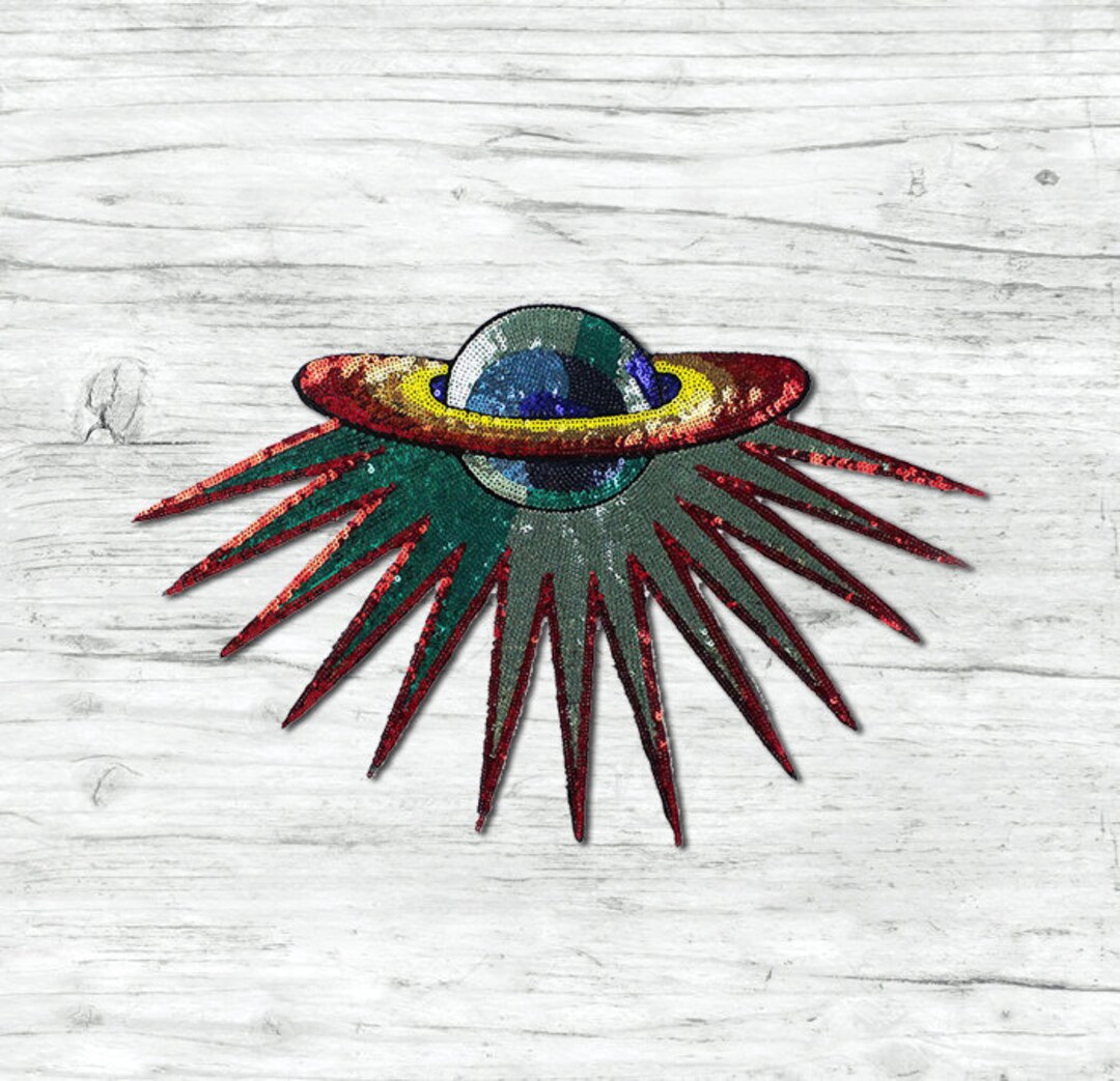 Saturn Sequins Applique Sewing on Patch Appliques Cloth Applique DIY ...