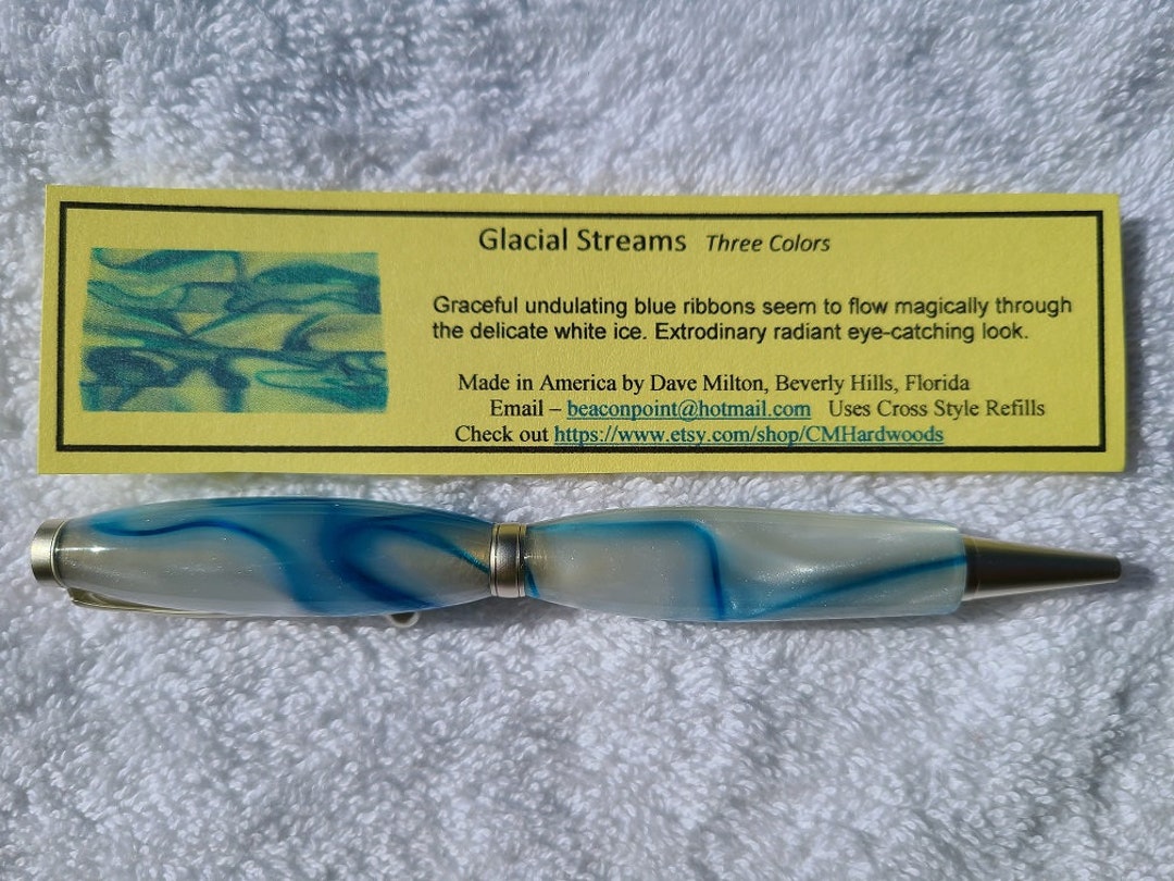 PENS - VETERAN MADE, Handmade, Acrylic Ink Pen, Multi Colored, Hand ...