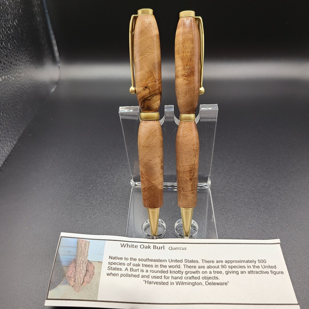 PENS - VETERAN MADE, Handmade, White Oak Burl Wood Ink Pens, Hand ...