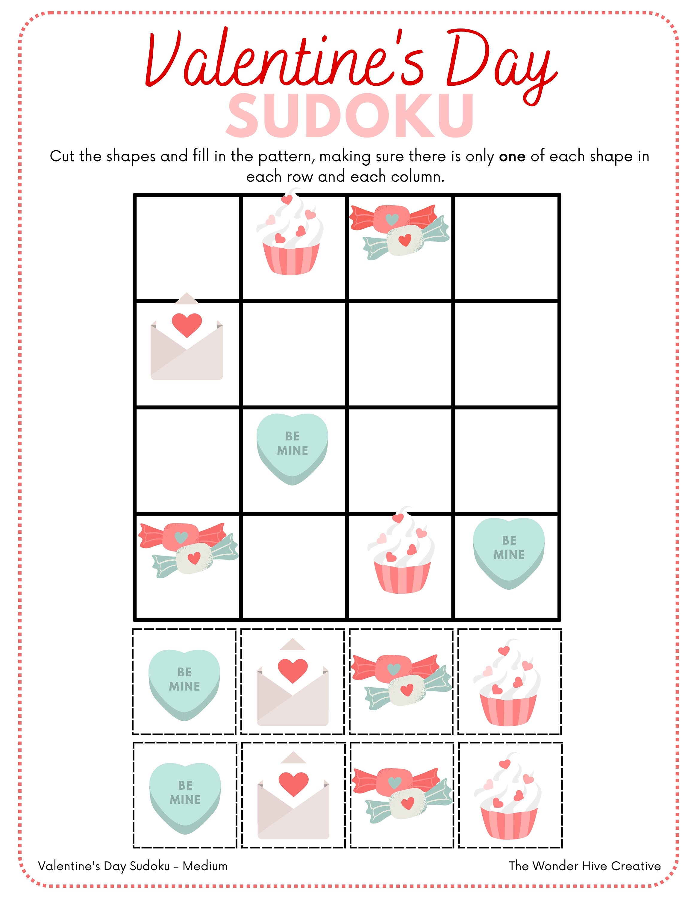 Valentines Day Printable for Kids Cute Fun Activity Homeschool ...