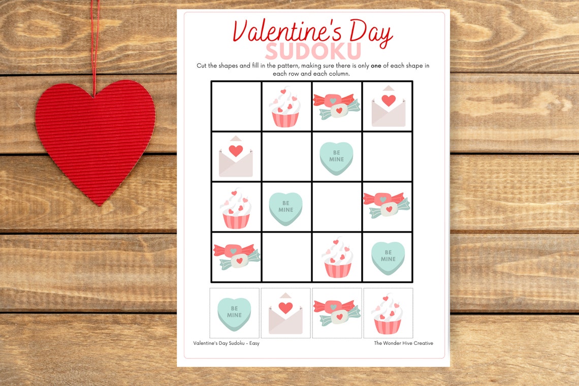 Valentines Day Printable for Kids Cute Fun Activity Homeschool ...