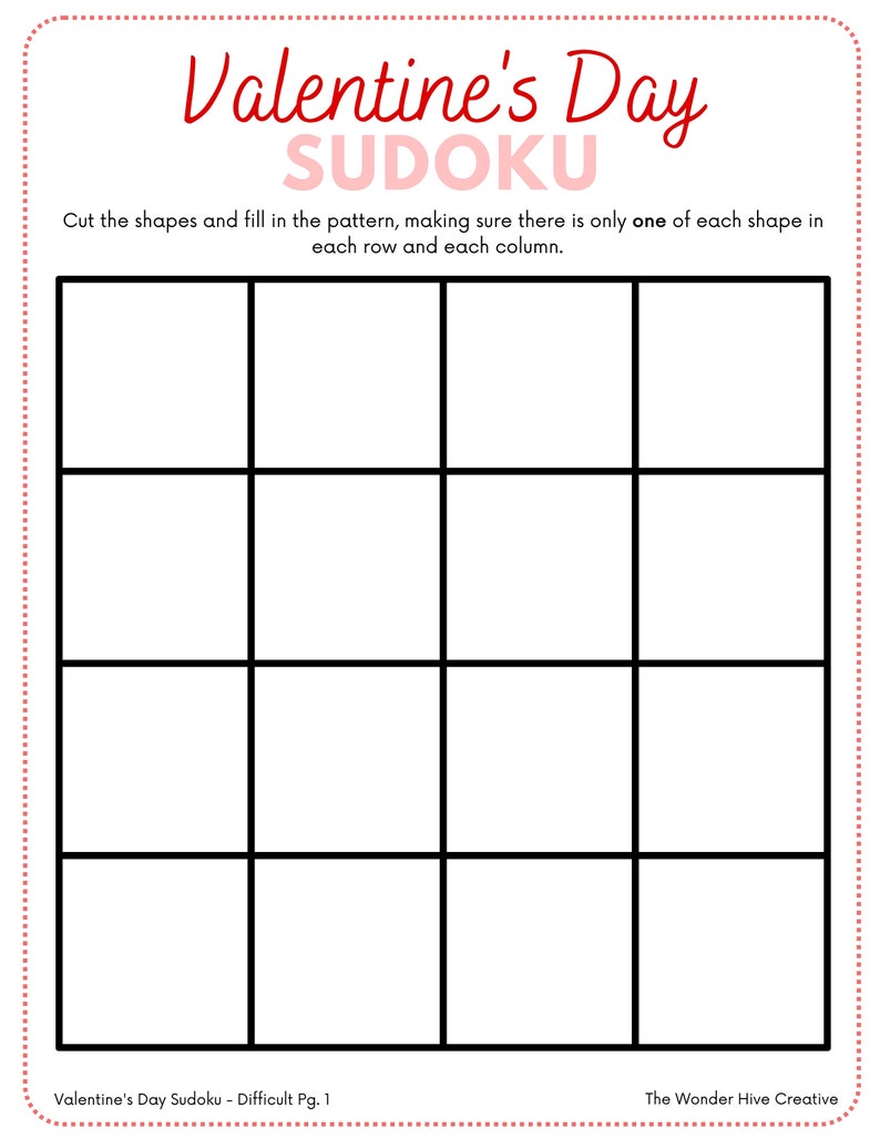 Valentines Day Printable for Kids Cute Fun Activity Homeschool ...