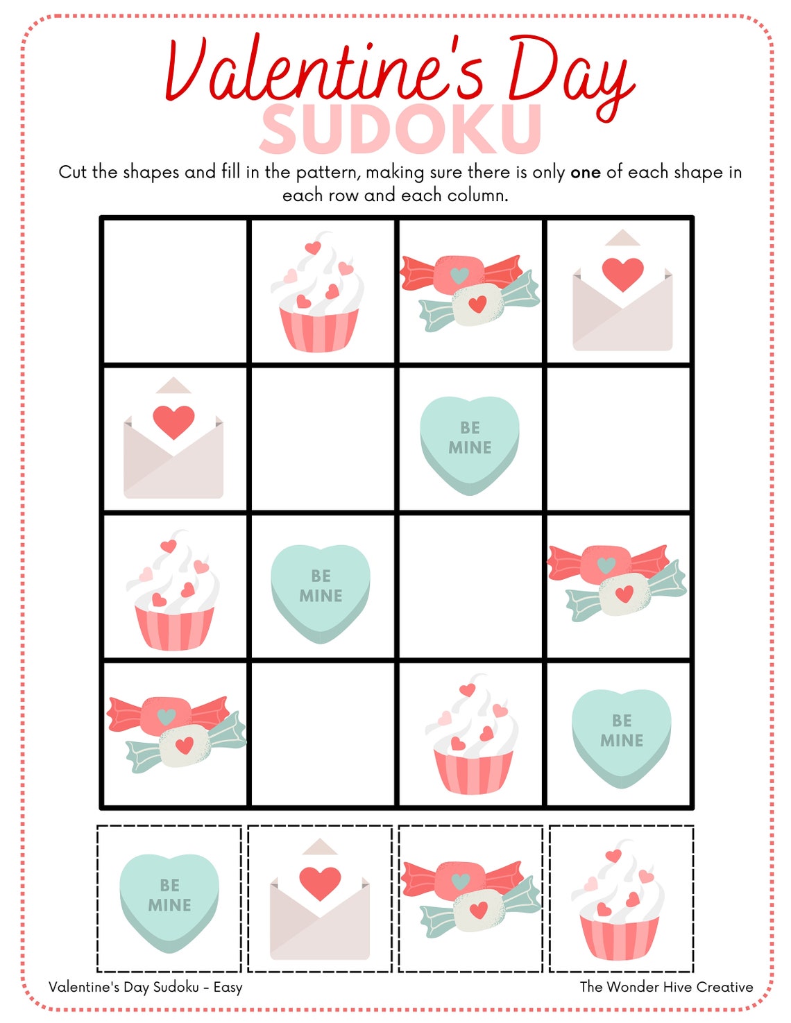 Valentines Day Printable for Kids Cute Fun Activity Homeschool ...