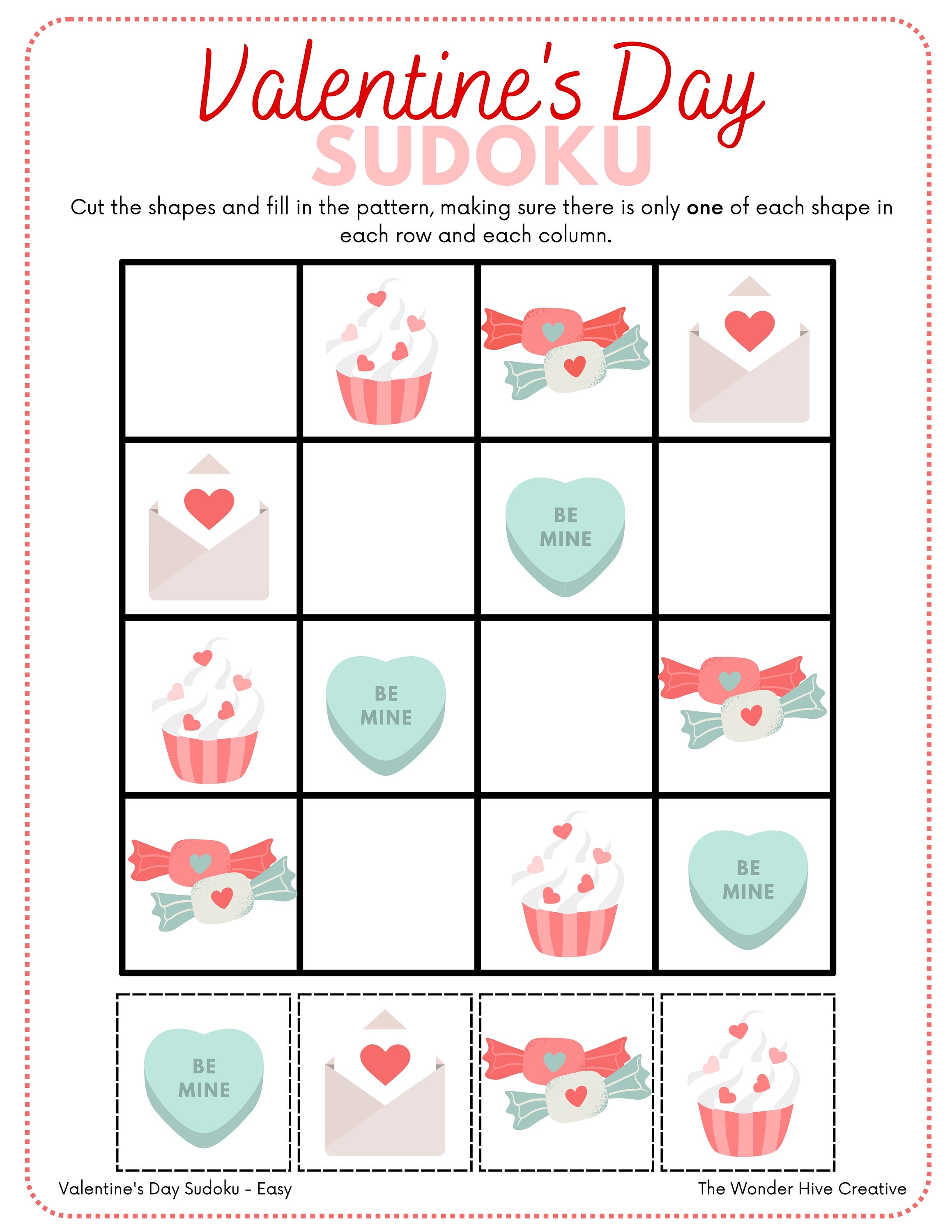 Valentines Day Printable for Kids Cute Fun Activity Homeschool ...