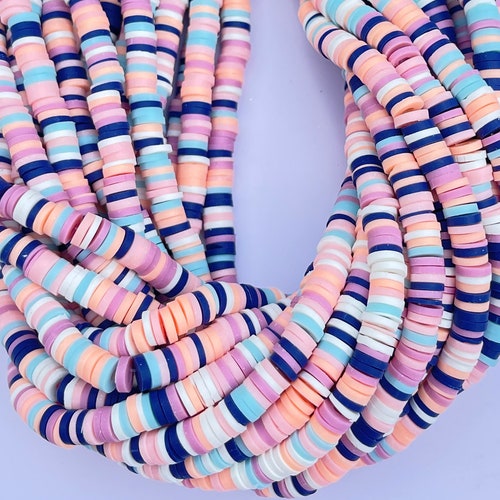 6mm Vinyl Heishi Beads Pumpkin Rainbow Colored Polymer Clay - Etsy