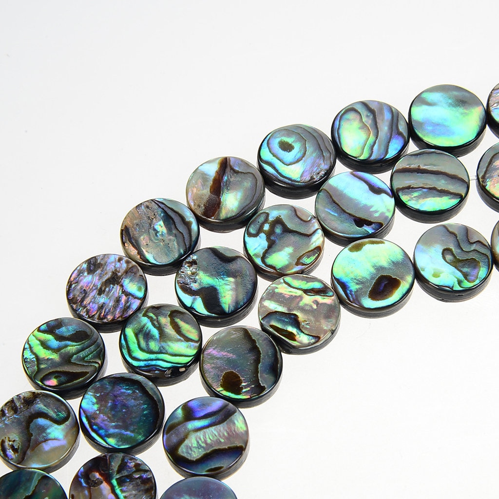 15.3 Inch Natural Abalone Shellflat Round Shellbright Polish - Etsy
