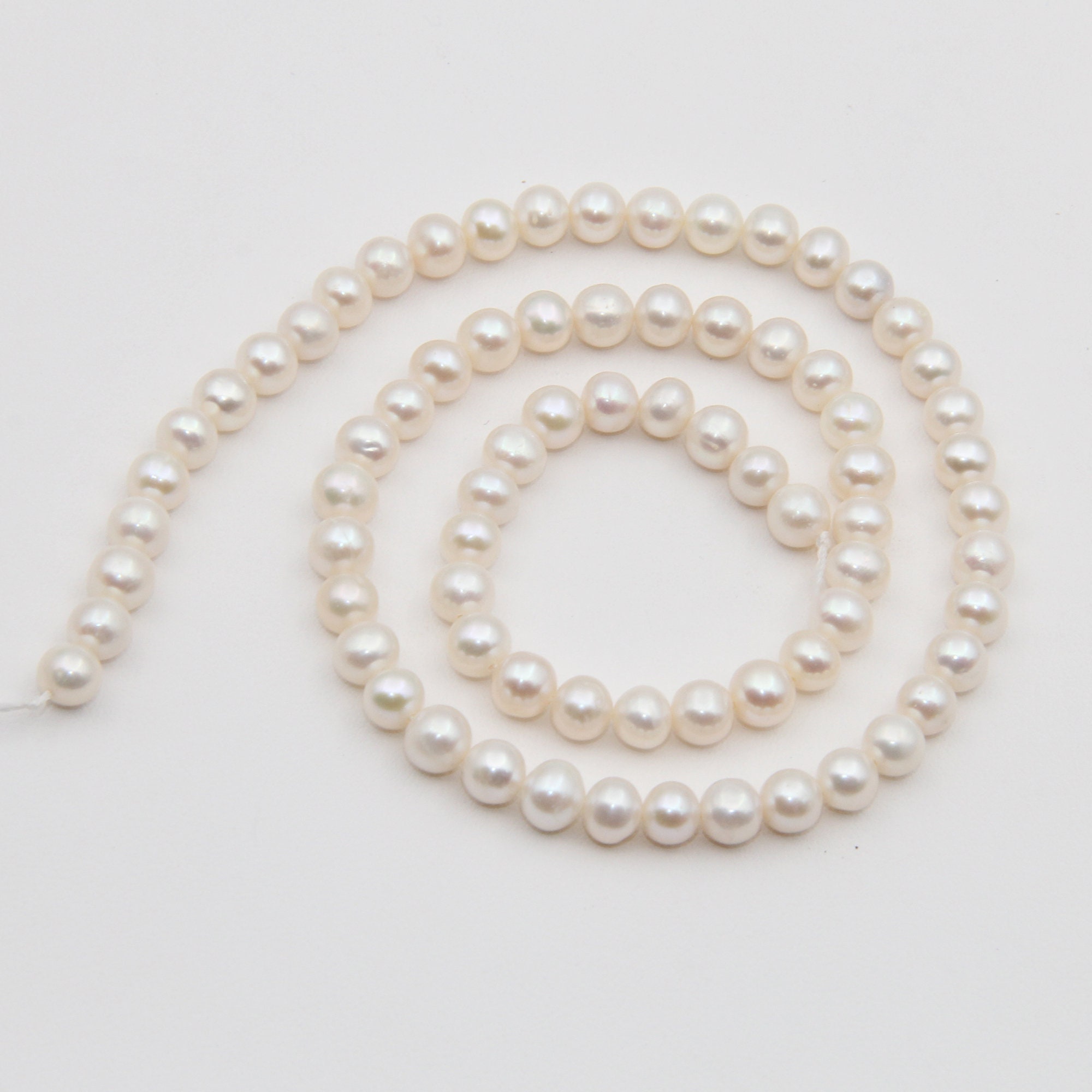 6~7mm AAA Round Pearl Beads,white Small Pearl,seed Necklace Pearl ...