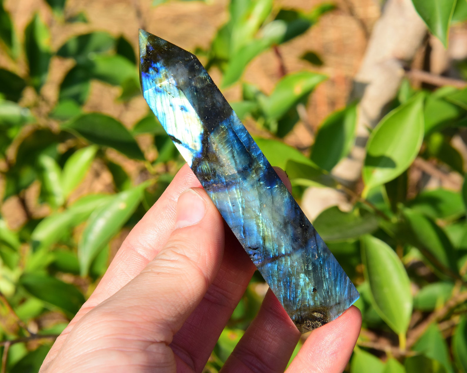 AAAA Rainbow/blue Crystal Labradorite Towerobelisk Crystal | Etsy
