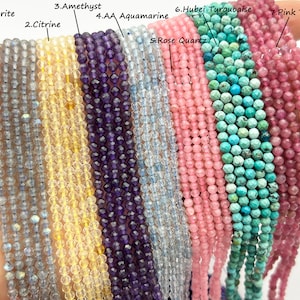 Natural Faceted Crystal Beads,2mm/3mm/4mm Gemstone Faceted Beads,cut ...