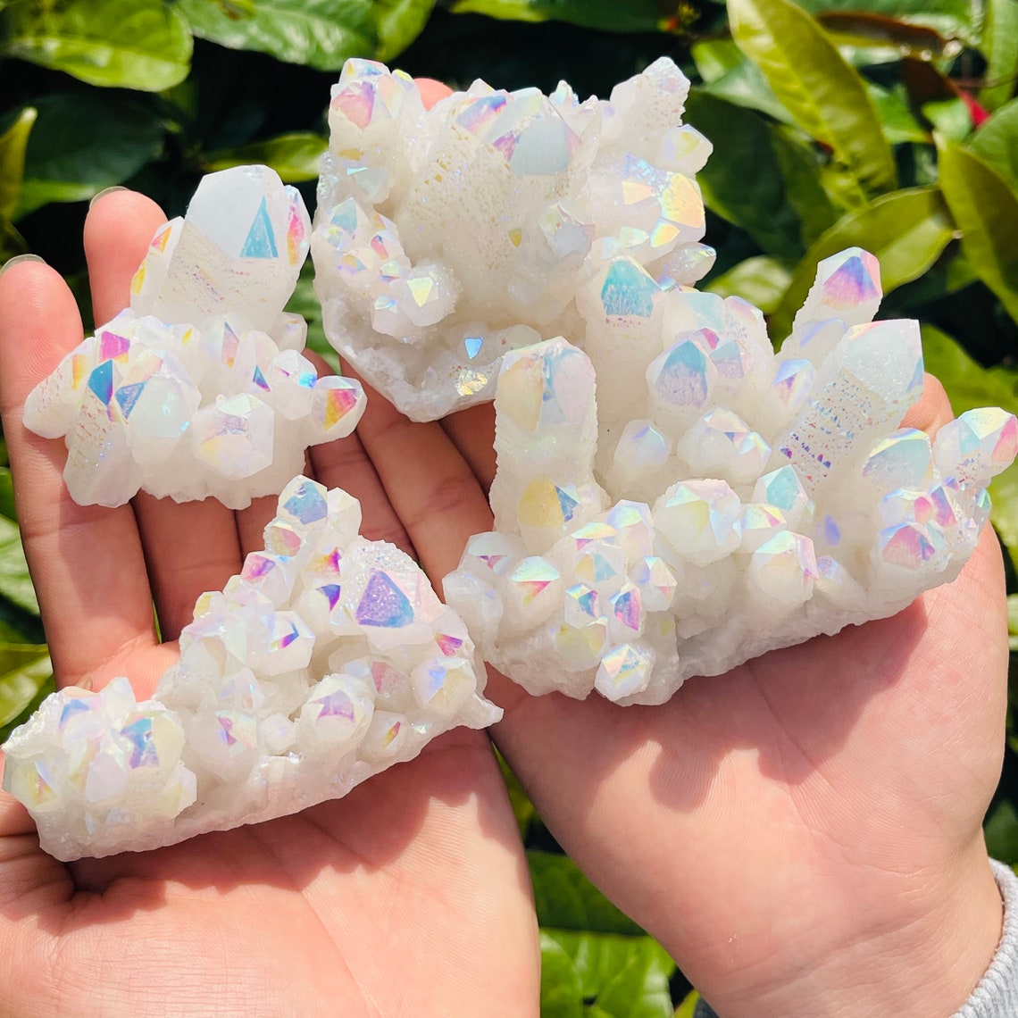 Angel Aura Crystal ClusterHigh Quality Angel Aura Quartz | Etsy