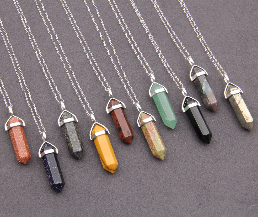 10 Kinds of Necklace,goldstone/mookaite/green Aventurine/pyrite ...