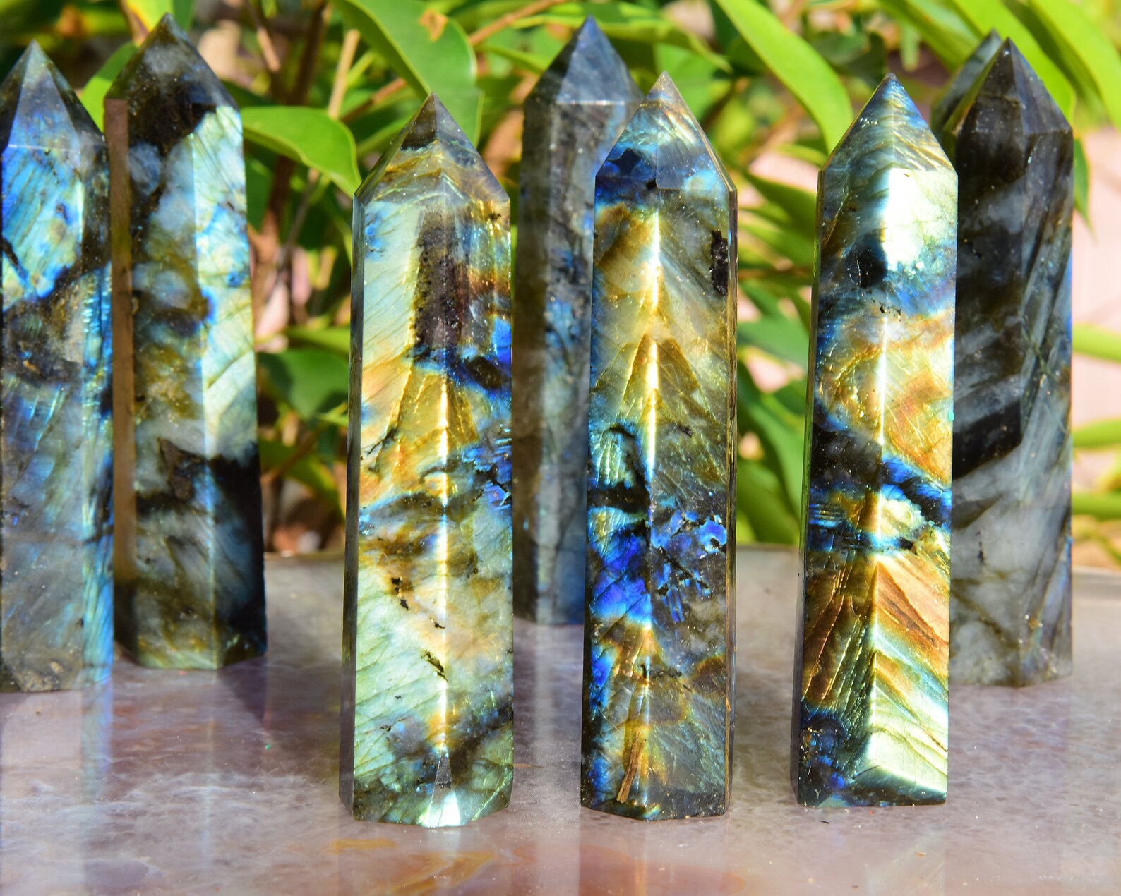 AAAA Rainbow/blue Crystal Labradorite Towerobelisk Crystal | Etsy