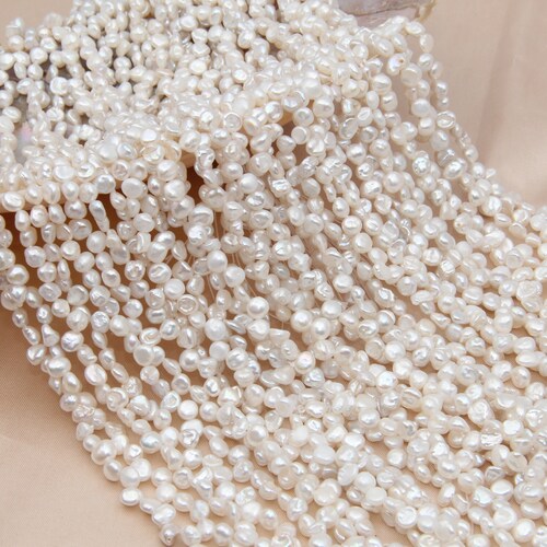 34mm Small Pearl Beadsfresh Water Pearlluster White - Etsy
