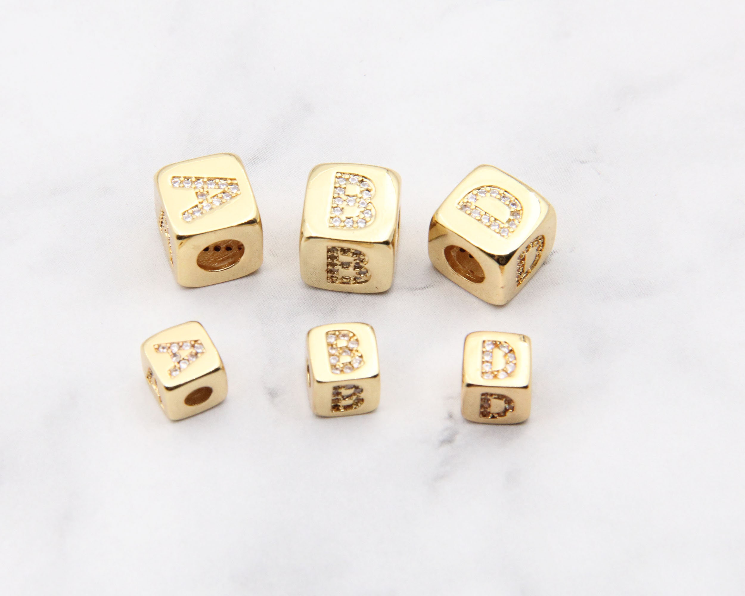 6x6MM/9x9MM Copper Alphabet Letters Beads26 Letters Words | Etsy