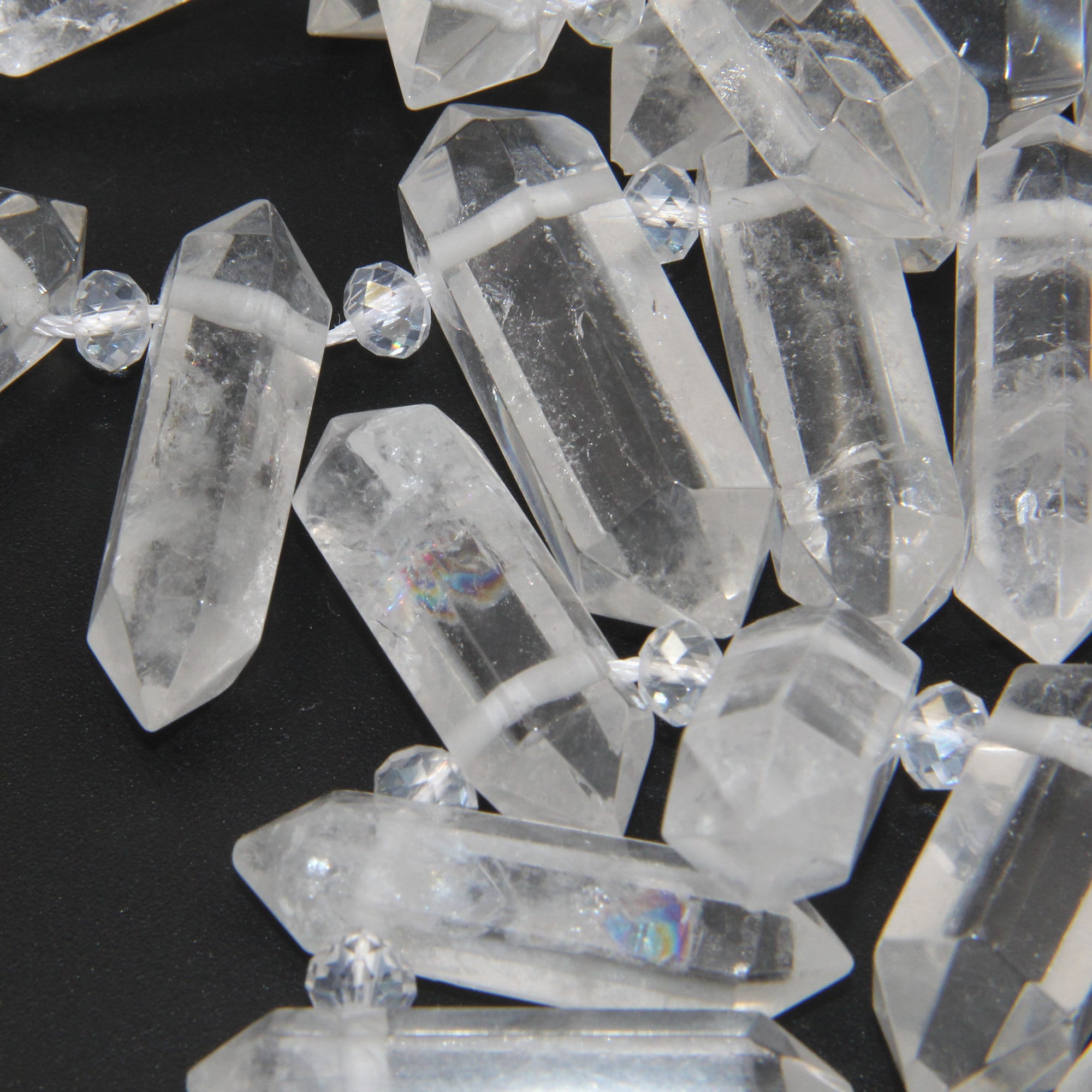 Natural Clear Crystals Tower Beadslarge Obelisk Crystals - Etsy