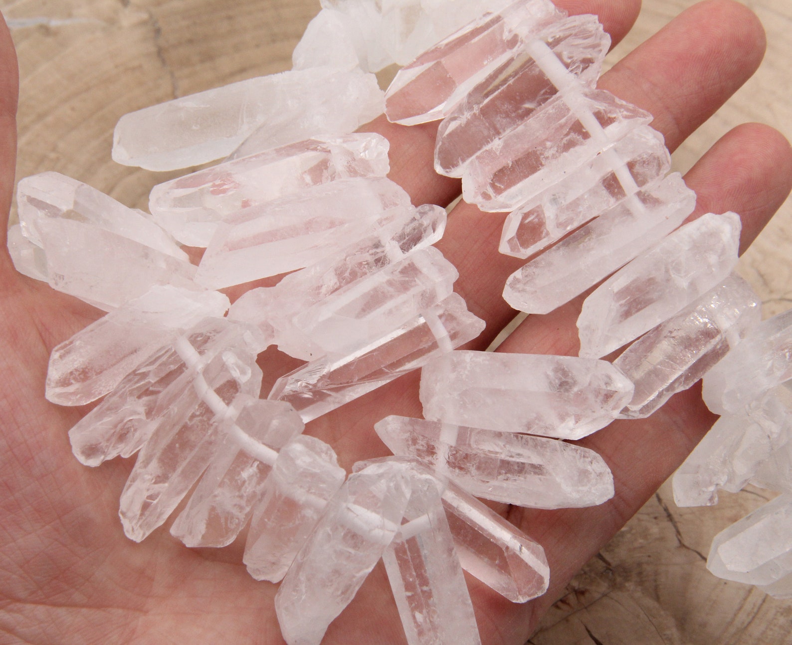 Natural Big Size Clear Crystals Quartz Beadshealing Crystal - Etsy