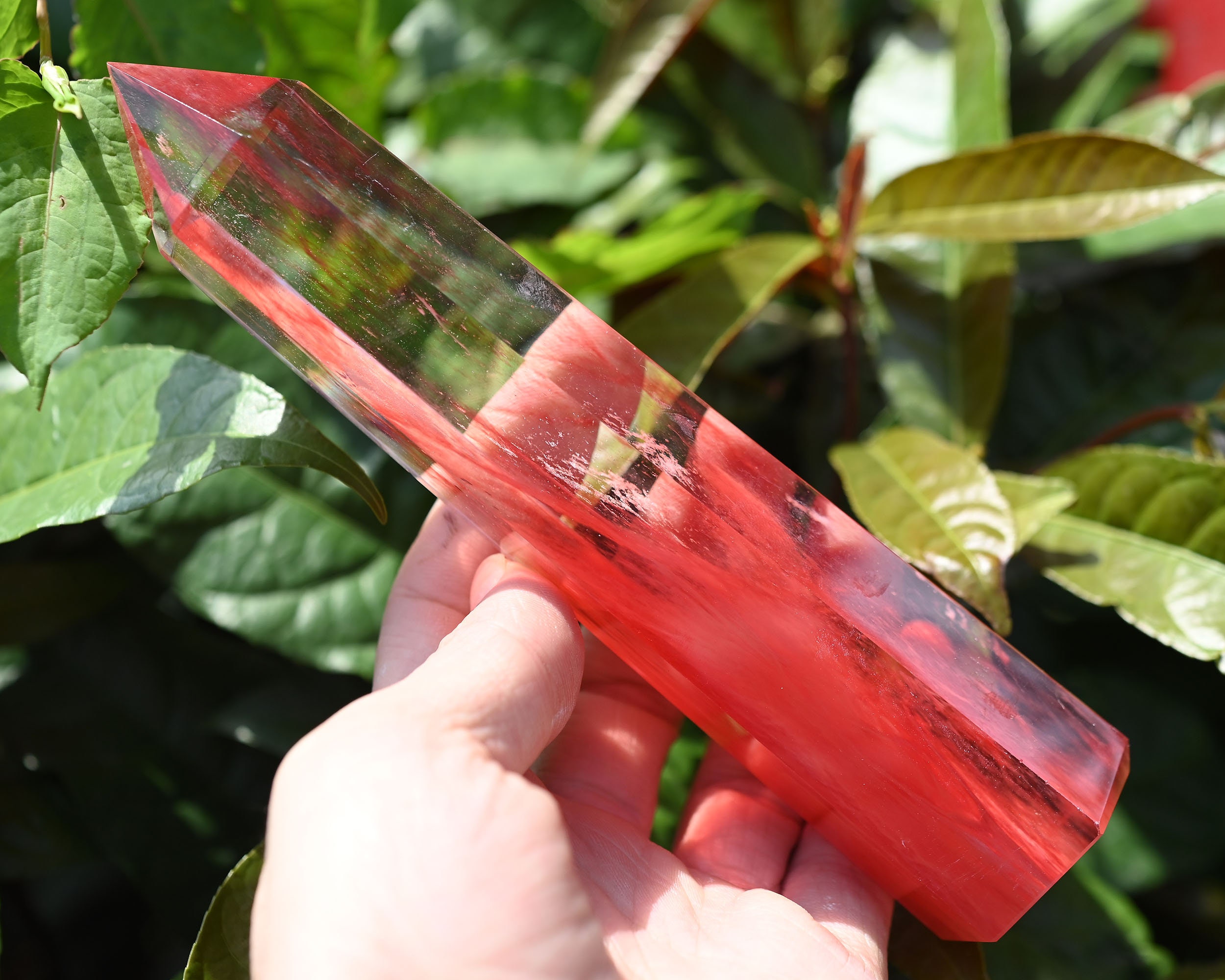 Natural Watermelon Crystal Towerobelisk Healing Tower | Etsy