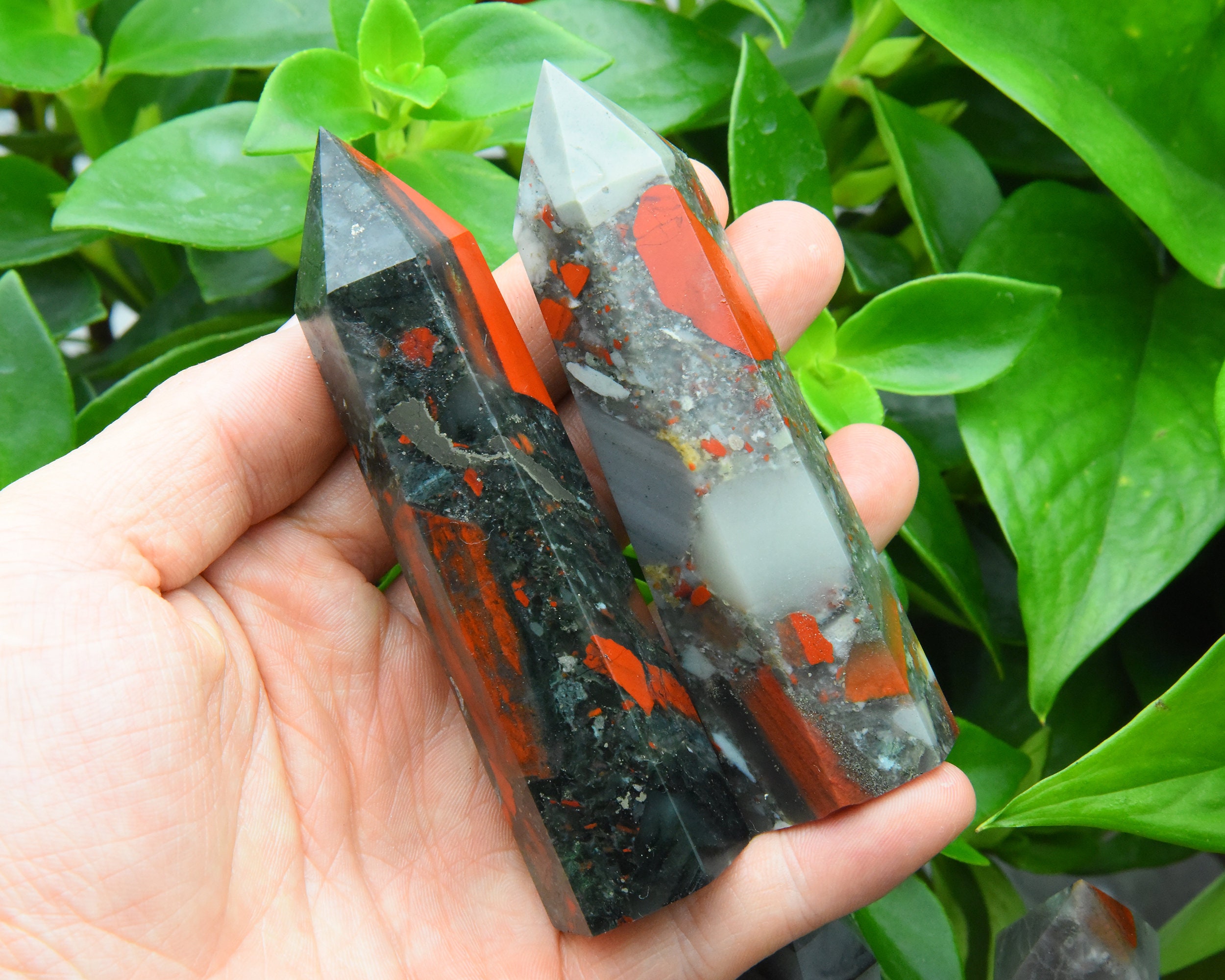 4 Africa Blood Stone Towercrystal Towerhealing Crystal - Etsy