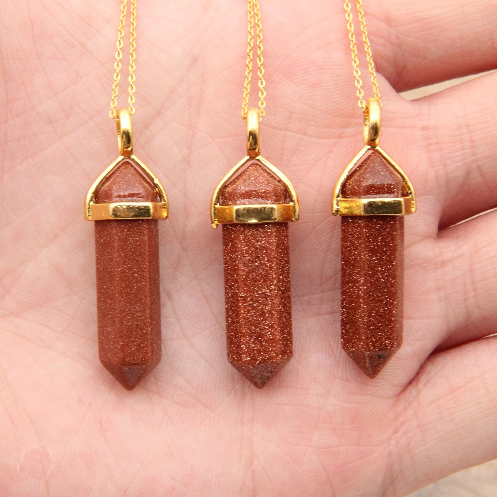 Red Goldstone Necklacered Goldstone Pendantwholesale - Etsy