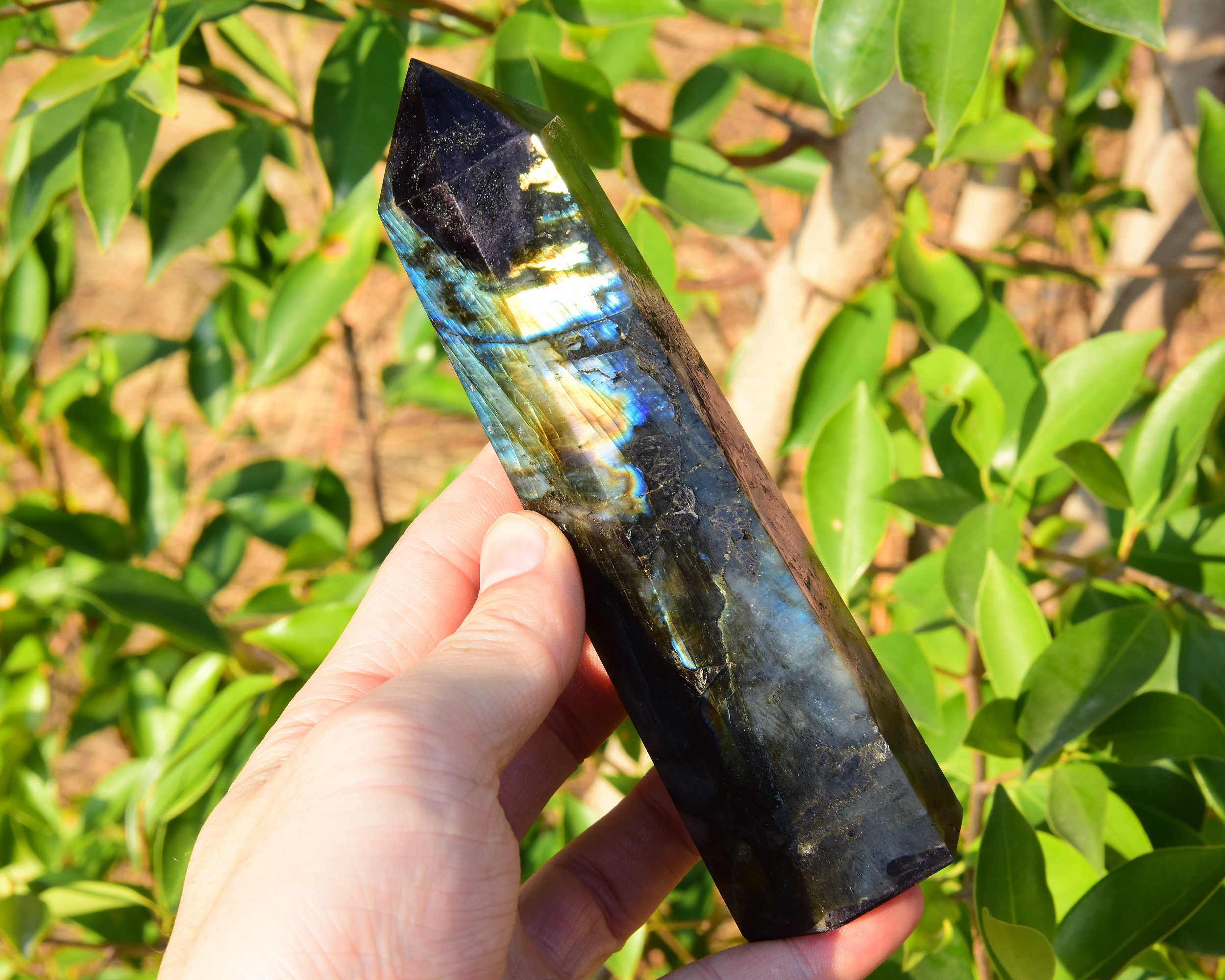 AAAA 6 Inches Rainbow/blue Large Labradorite Towerbig Crystal - Etsy