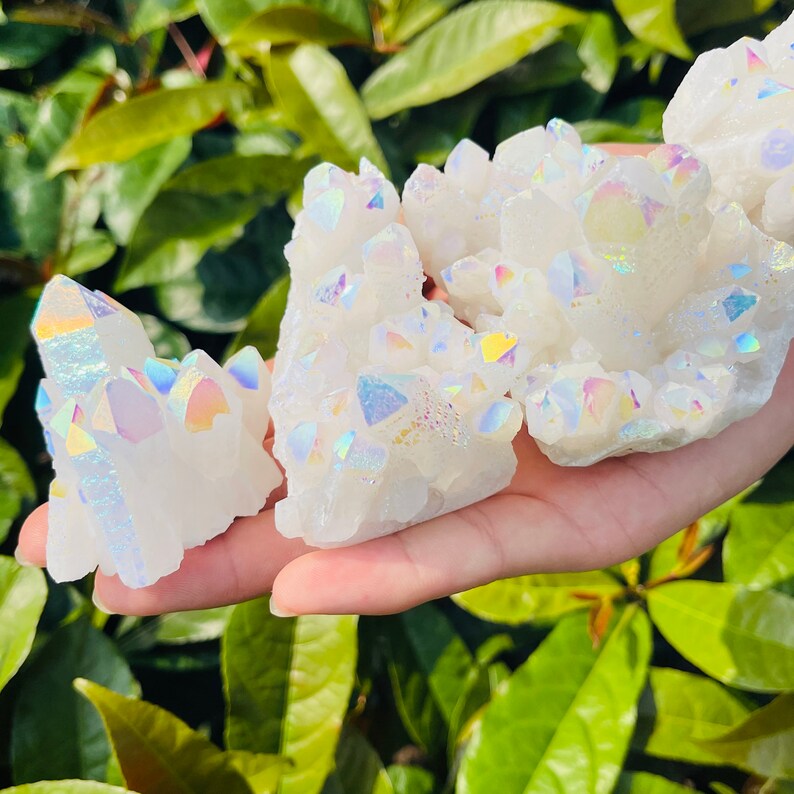 Angel Aura Crystal Clusterhigh Quality Angel Aura Quartz | Etsy