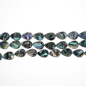 15.3 Inch Natural Abalone Shell,flat Drop Shape Shell,bright Abalone ...