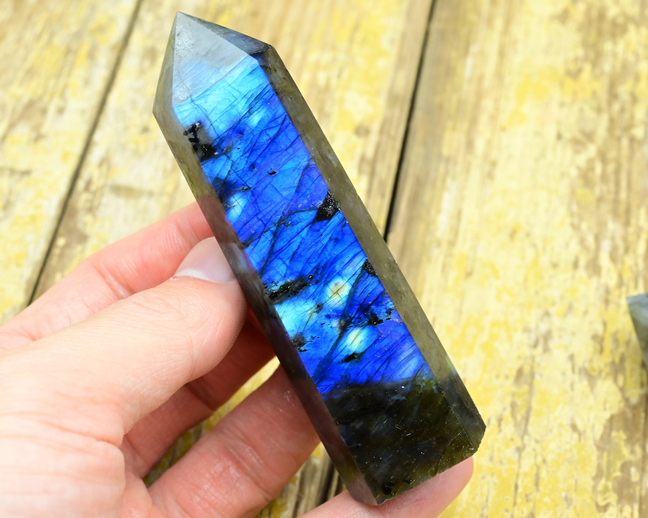 AAAA Natural High Flash Labradorite Towerhealing Crystal - Etsy