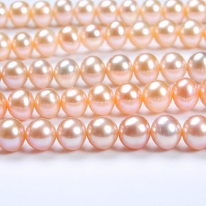 AAA 78mm Round Bright Pink Clear Freshwater Pearl,raw Genuine ...