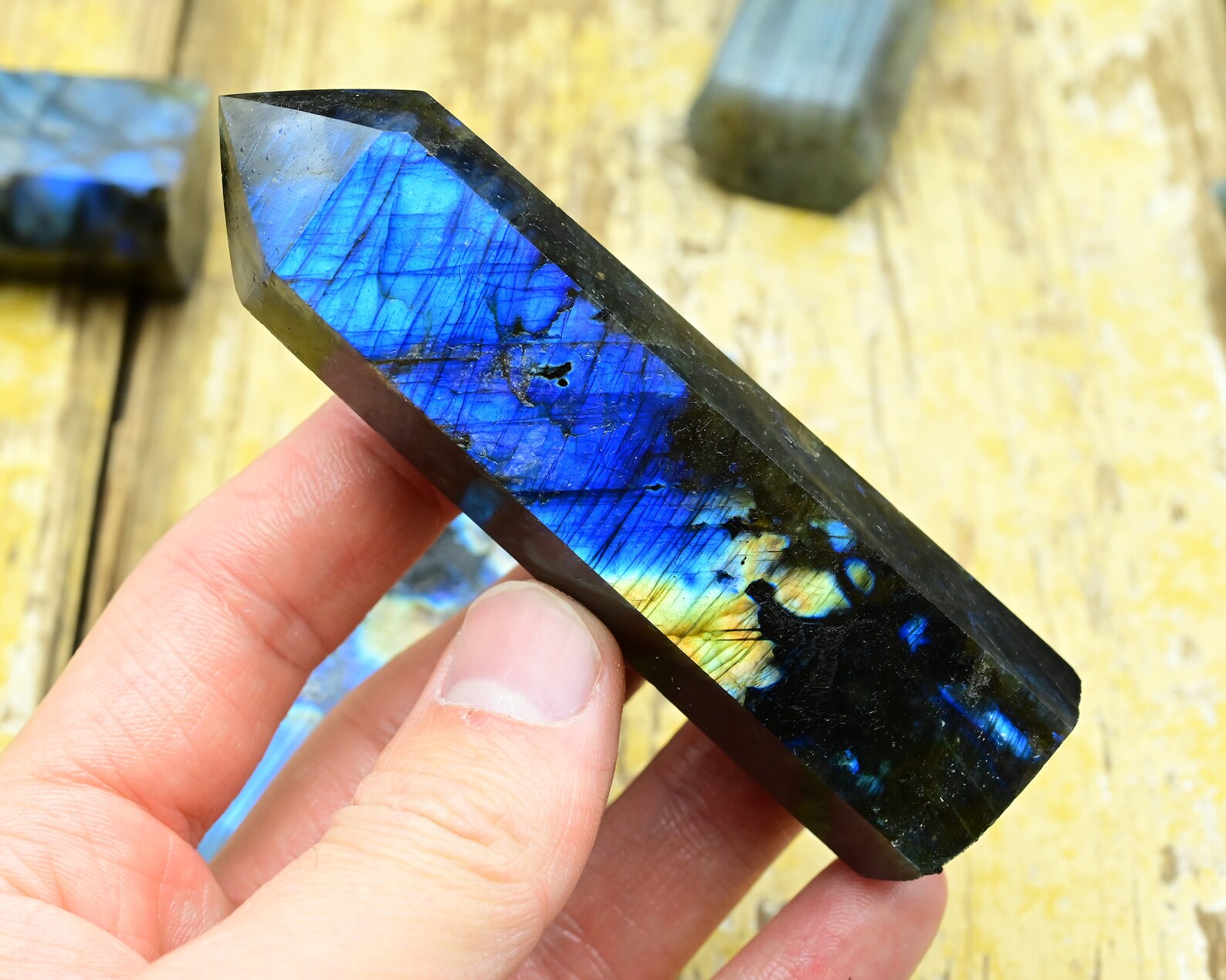 AAAA Natural High Flash Labradorite Towerhealing Crystal - Etsy