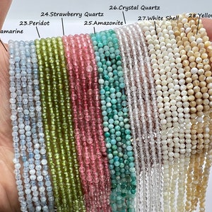 Natural Faceted Crystal Beads,2mm/3mm/4mm Gemstone Faceted Beads,cut ...